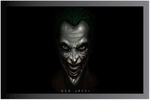 Joker Frame Poster For Room Synthetic Wood Gloss Lamination F35 Paper ...
