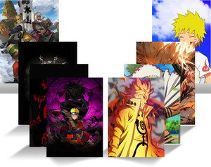 NAG Set of 8 Naruto anime wall poster Paper Print - Animation ...