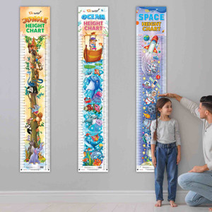 OCEAN HEIGHT CHART, JUNGLE HEIGHT CHART and SPACE HEIGHT CHART| set of ...