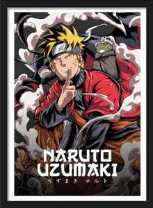 Naruto Uzumaki | Naruto Shipuden Artwork Framed Poster | Naruto Framed ...