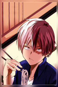 Boku No Hero Academia Todoroki Shouto Eating Anime Matte Finish Poster ...