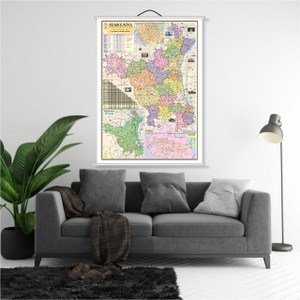 Haryana State Map. (Laminated, Rollup) in English Language, Size: 40 ...