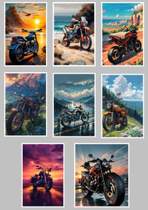PREMIUM BIKE POSTERS FOR BIKE LOVERS (SET OF 8) A4 Paper Print ...