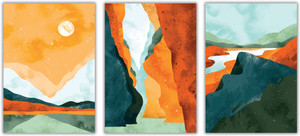 Set Of 3 Aesthetic Scenery A4 Size Poster for Wall Decoration Paper ...