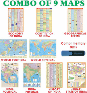 India & World Map (Both Political & Physical) Bihar with Constitution ...