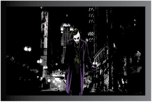 Joker Frame Poster For Room Synthetic Wood Gloss Lamination F78 Paper ...