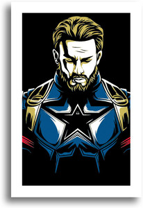 Captain America Abstract Poster Roll Printed 12inch Width 18inch Height ...