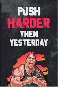 Push Harder Gym posters for Wall (12 x 18), Poster for Gym Motivation ...