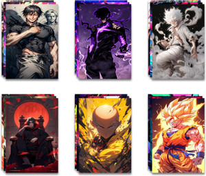set of 24 anime wall posters for room mix anime posters - 9x6 inch ...