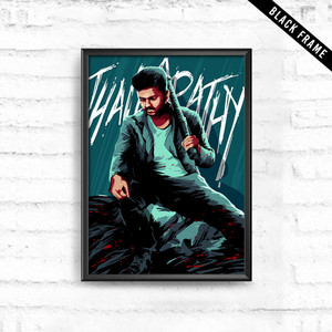 Thalapathy Tribute Poster Black Frame Photographic Paper - Pop Art ...