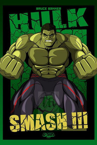 Hulk Poster |Superhero Hulk Posters | Unframed | With Self Adhesive ...