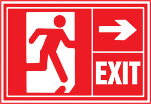 Poster Exit Symbol Poster sl-14298 (Wall Poster, 13x19 Inches, Matte ...