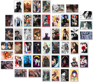 50 Pcs Wall Collage Kit, Anime Aesthetic Photo Collage, Manga Collage ...