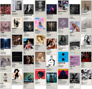 Song Album Aesthetic Wall Posters Collage 40 Pieces Song Aesthetic Wall ...