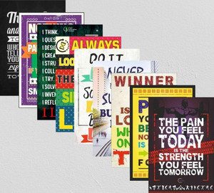 Paper Motivational & Inspirational Quote pack of 9 Wall Poster_40 Paper ...