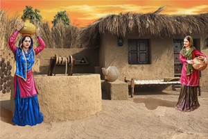 Rajasthani Photo Frame | Rajasthani Painting Fine Art Print - Art ...