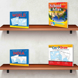 BOOK OF OUTLINE MAPS India, BOOK OF OUTLINE MAPS WORLD, BIG CUT & DRAW ...