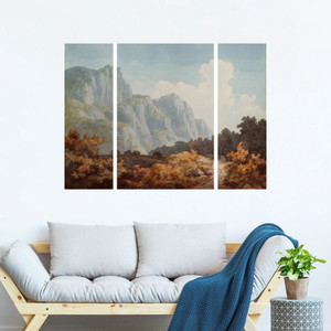 Landscape Scenery Wall Poster (Set of 3 Frameless Panel Posters) (WxH ...