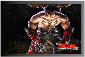 Tekken Game Frame Poster For Room Synthetic Wood Gloss Lamination F36 ...