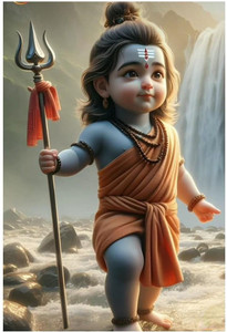 Bal Shiva God Wall Poster For Pooja Room,Living Room,Office Size (30Cm ...