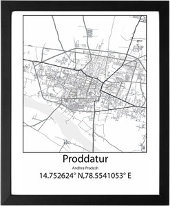 Proddatur,Andhra Pradesh,India UNFRAMED Minimalist Map Line Art Print ...