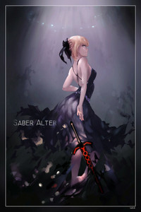 Fate Series Fate Stay Night Anime Girls Saber Alter Matte Finish Poster ...