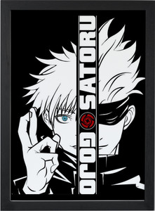 jujutsu kaisen poster with frame gojo poster (Size_13x9.8 inch) Paper ...
