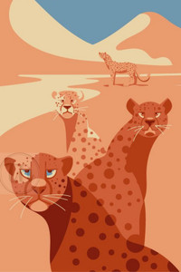 Wildlife Cheetah Poster | Jungle Cheetah Posters for Room | Unframed ...