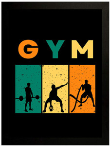 Gym Motivational Poster- Workout Quote -Paper Print- Framed-12x8 Inches ...
