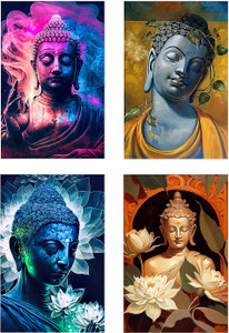 Buddha Posters | Pack of 4 Posters | Best quality print | 350GSM ...