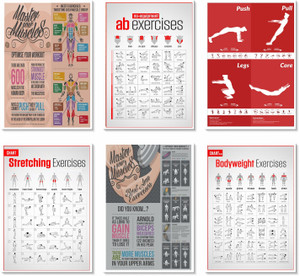 Wall Poster Workout and Exercises Illustrations Bodybuilding ...