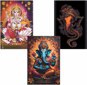 Lord Ganesha Posters for Wall (12 x 18 inch), Ganesh Ji Wall Poster ...