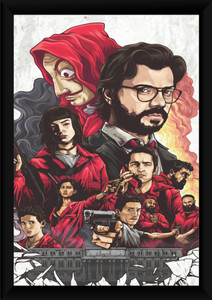 CREATIVE MONEY HEIST POSTER FRAME Photographic Paper - AA CREATION ...