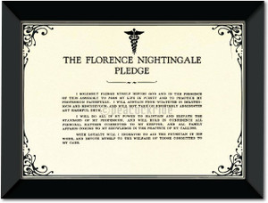 The Florence Nightingale Pledge I Doctor l Wall Frame A3 Fine Art Print ...
