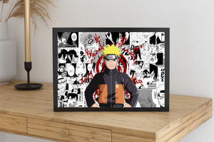ANIME POSTER FRAME - NARUTO - Black Framed Wall Poster For Home And ...