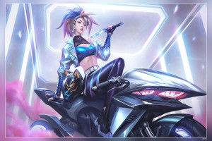 Akali Akali League Of Legends Neon Akali K Da Kda (Video Game) Matte ...