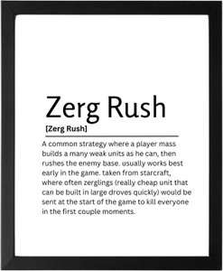 Zerg Rush 9.5 X 11.5 UNFRAMED Dictionary Definition Art Print Poster ...