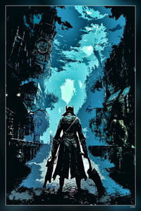 Action Apocalyptic Bloodborne Dark Matte Finish Poster P-12984 Paper ...