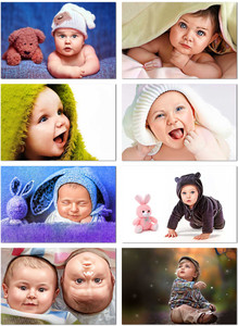 Set of 8 Cute Baby Combo Posters | Smiling Baby Poster | Poster for ...