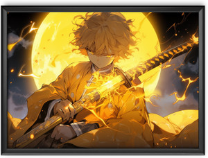 Zenitsu Agatsuma | Demon Slayer - Anime Framed Poster (Black Framed ...