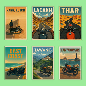Retro Travel Poster India | Ladakh, Manali, Thar, Tawang, Kanyakumari ...