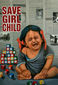 Poster Save Girl Child sl-10136 (Large Poster, 36x24 Inch, Banner Media ...