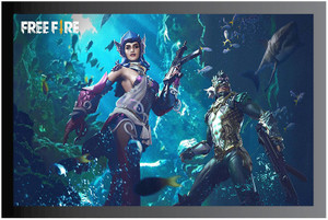Free Fire Game Frame Poster For Room Synthetic Wood Gloss Lamination ...