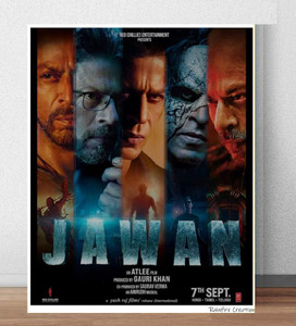 Jawan Movie Poster | SRK Poster 300 GSm 12x18 Unframed J-13 Paper Print ...