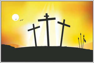 Poster Three Jesus Christ Cross Large Poster sl-9177 (Large Print ...