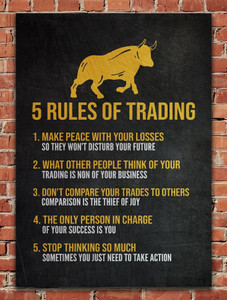 Stock market Motivational quotes A3 size non tearable sticker Paper ...