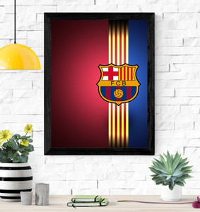 FC Barcelona Team Logo Wall Art Framed Poster Paper Print - Sports ...