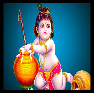 God Krishna Poster with Frame S-207 Paper Print - Art & Paintings ...
