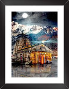 Kedarnath Temple Wall Poster With Framed For Home & Office Decor Print ...