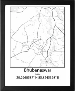 Bhubaneswar,Odisha,India UNFRAMED Minimalist Map Line Art Print Poster ...